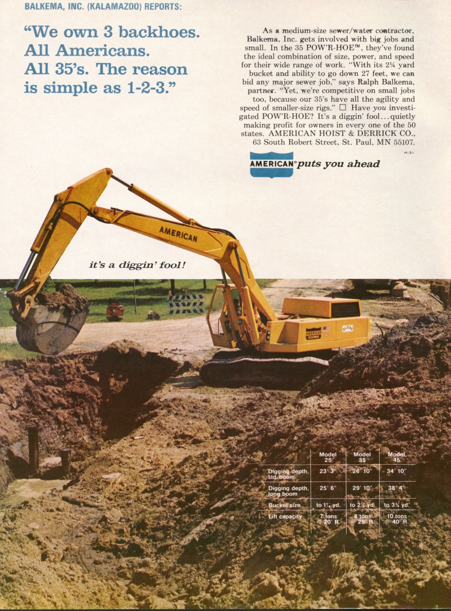 American Backhoe Ad | Balkema Excavating